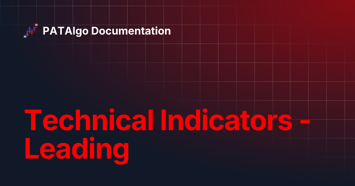 Technical Indicators - Leading | PATAlgo Documentation